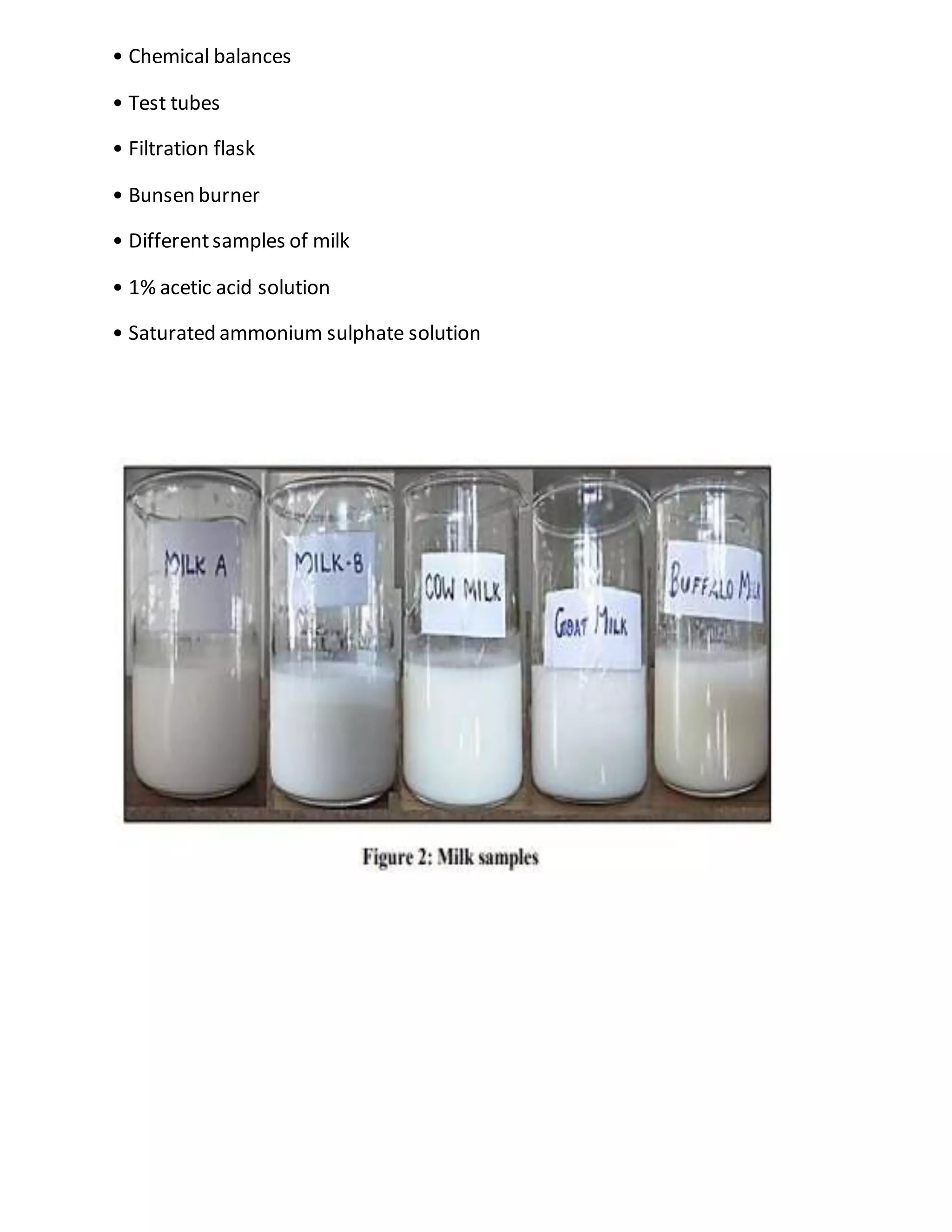 Amount of casein in milk | DOCX