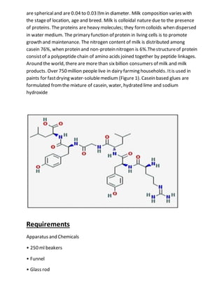 Amount of casein in milk | DOCX