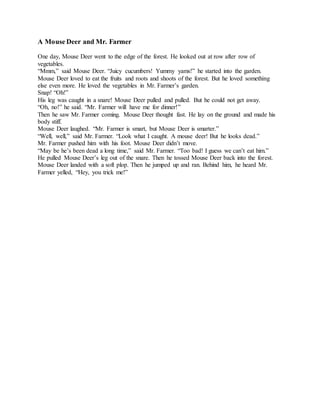 A mouse deer and mr | DOCX