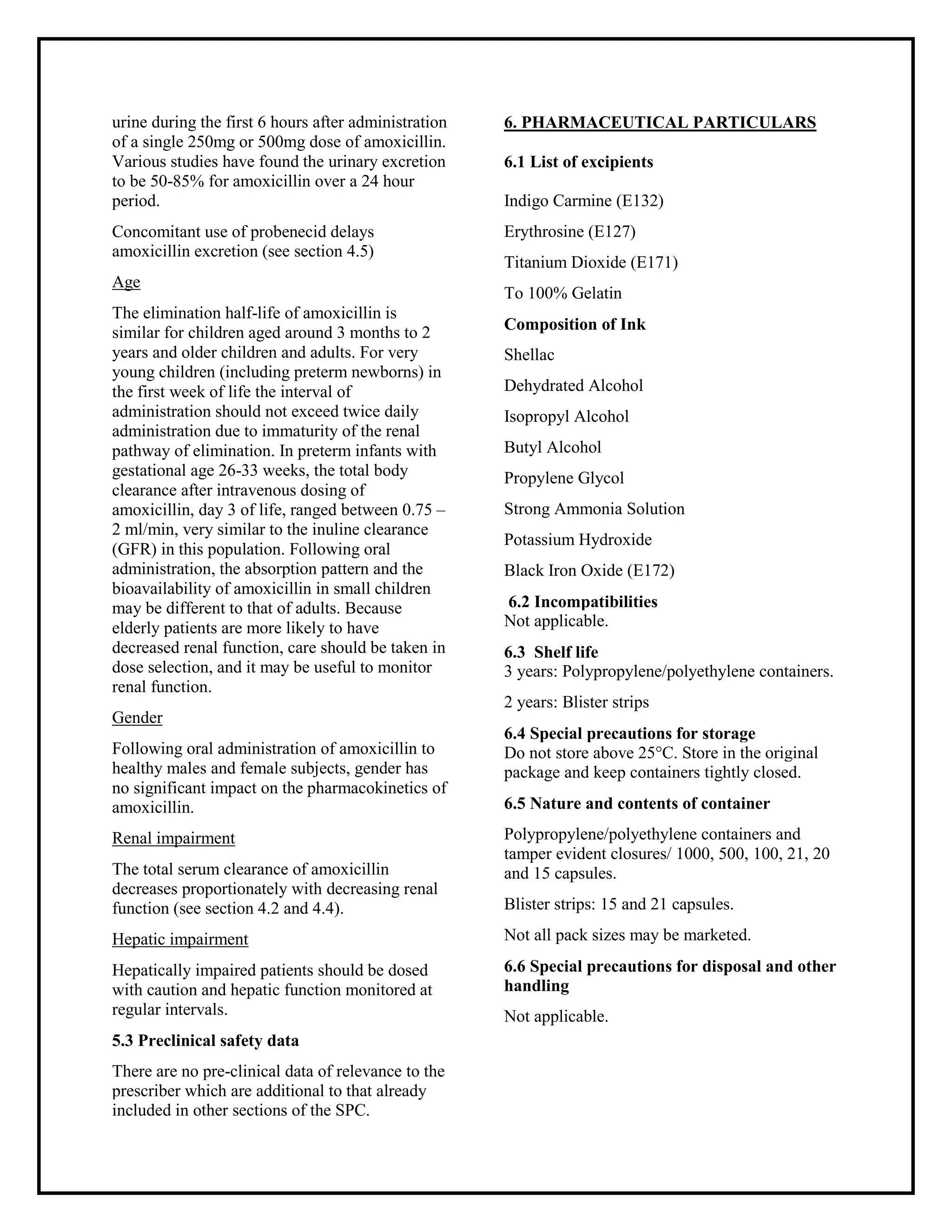 Amoxicillin 500 mg capsules smpc taj pharmaceuticals | PDF