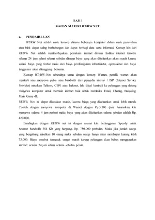 Makalah Membangun Jaringan Rt/Rw-Net | DOCX