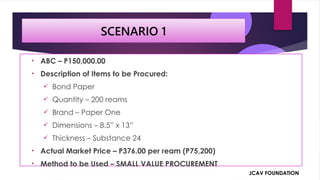 Consolidated guidelines for the alternative methods of procurement | PDF