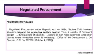 Consolidated guidelines for the alternative methods of procurement | PDF