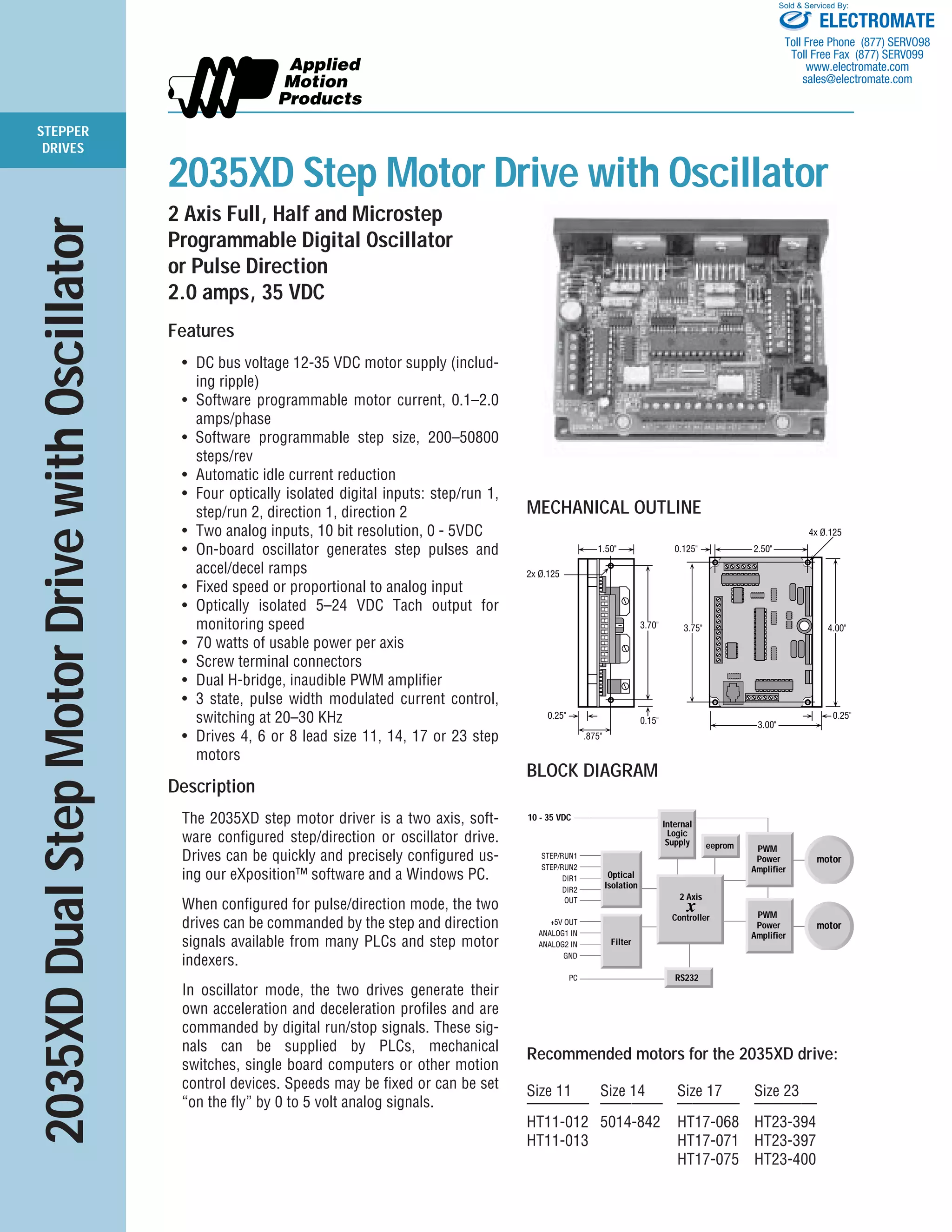 Amp 2035 xd_specsheet | PDF