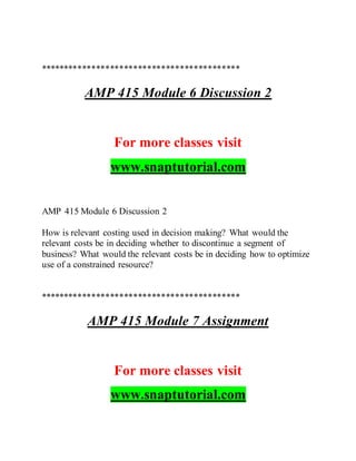 Amp 415 Education Redefined - snaptutorial.com