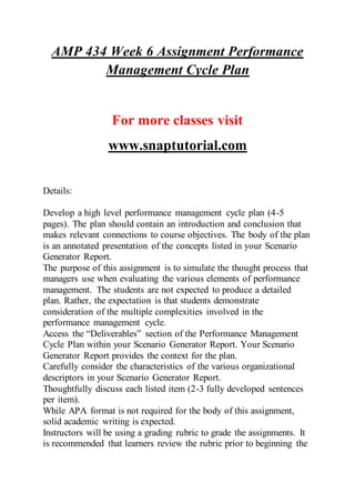 AMP 434 Education Organization - snaptutorial.com