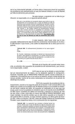 Amparo directo contra resolucion de sobreseimiento marcia matilde ...