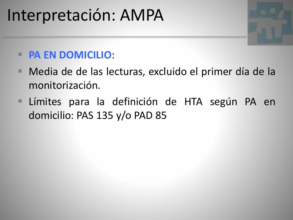 AMPA y MAPA en diagnóstico y seguimiento de los pacientes hipertensos