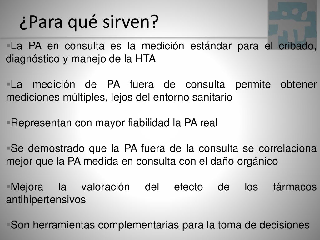 AMPA y MAPA en diagnóstico y seguimiento de los pacientes hipertensos