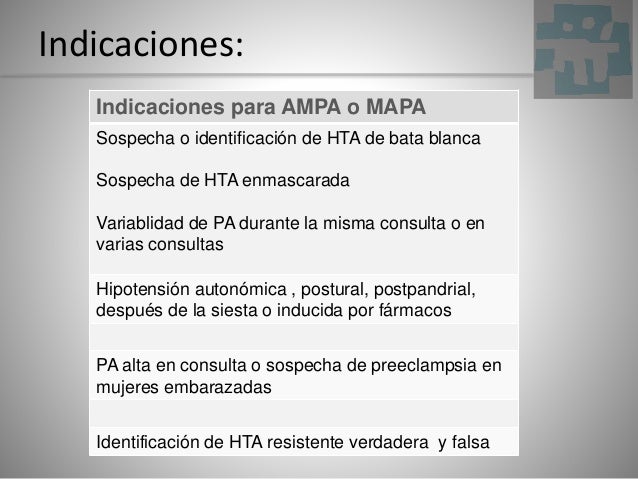 AMPA y MAPA en diagnóstico y seguimiento de los pacientes hipertensos