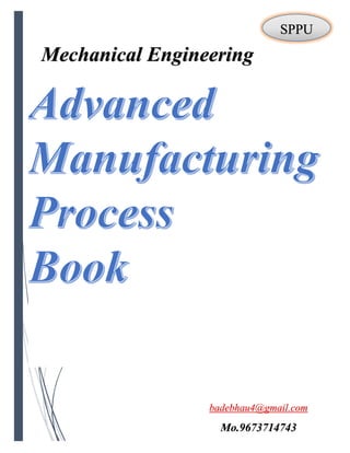 Advanced Manufacturing Processes PDF Full book by badebhau | PDF