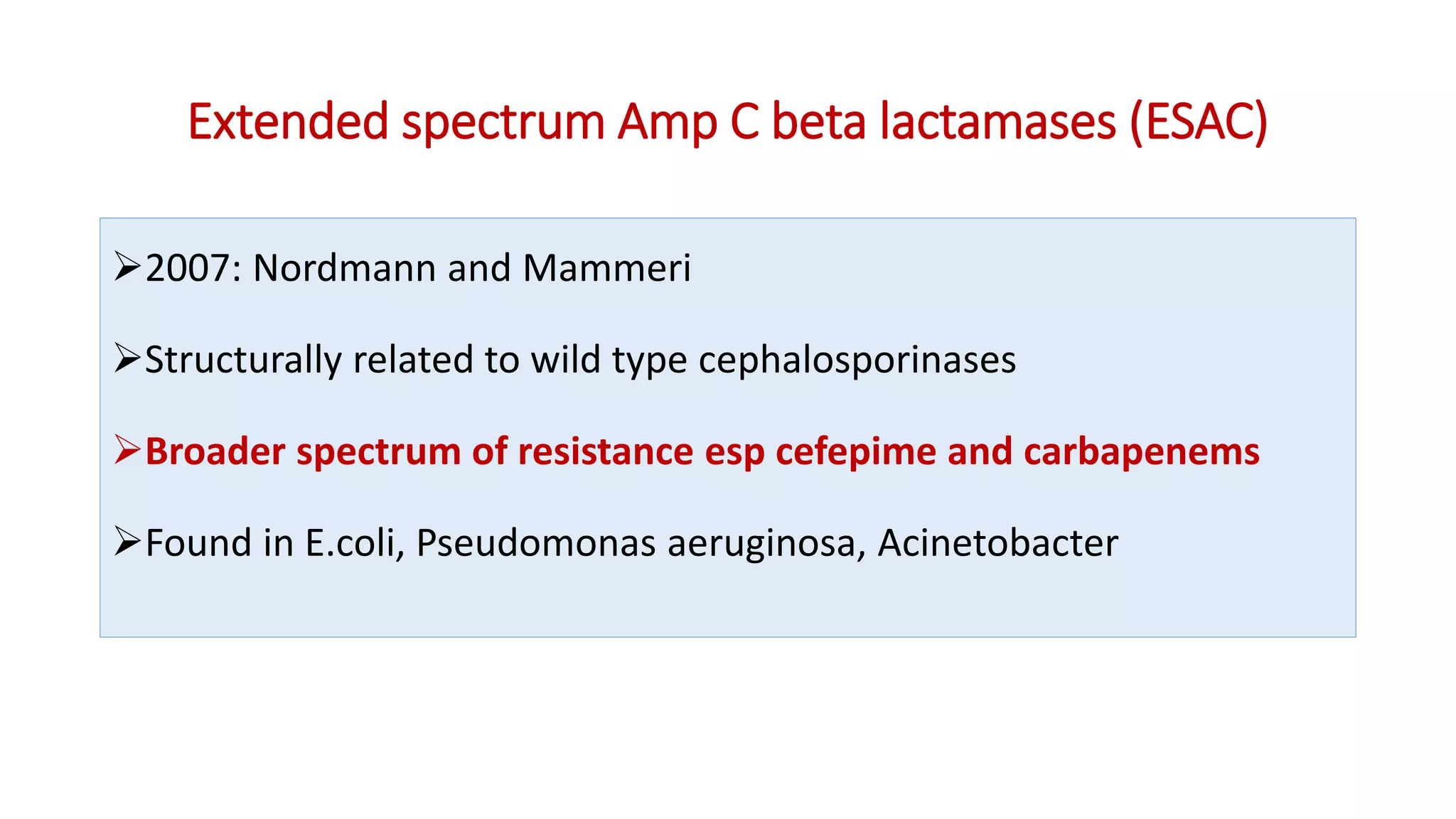 Ampc c beta lactamases | PPTX