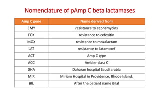 Ampc c beta lactamases | PPTX