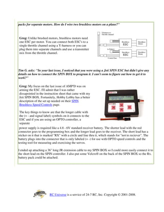 How ro choose an electric motor for RC Planes | PDF