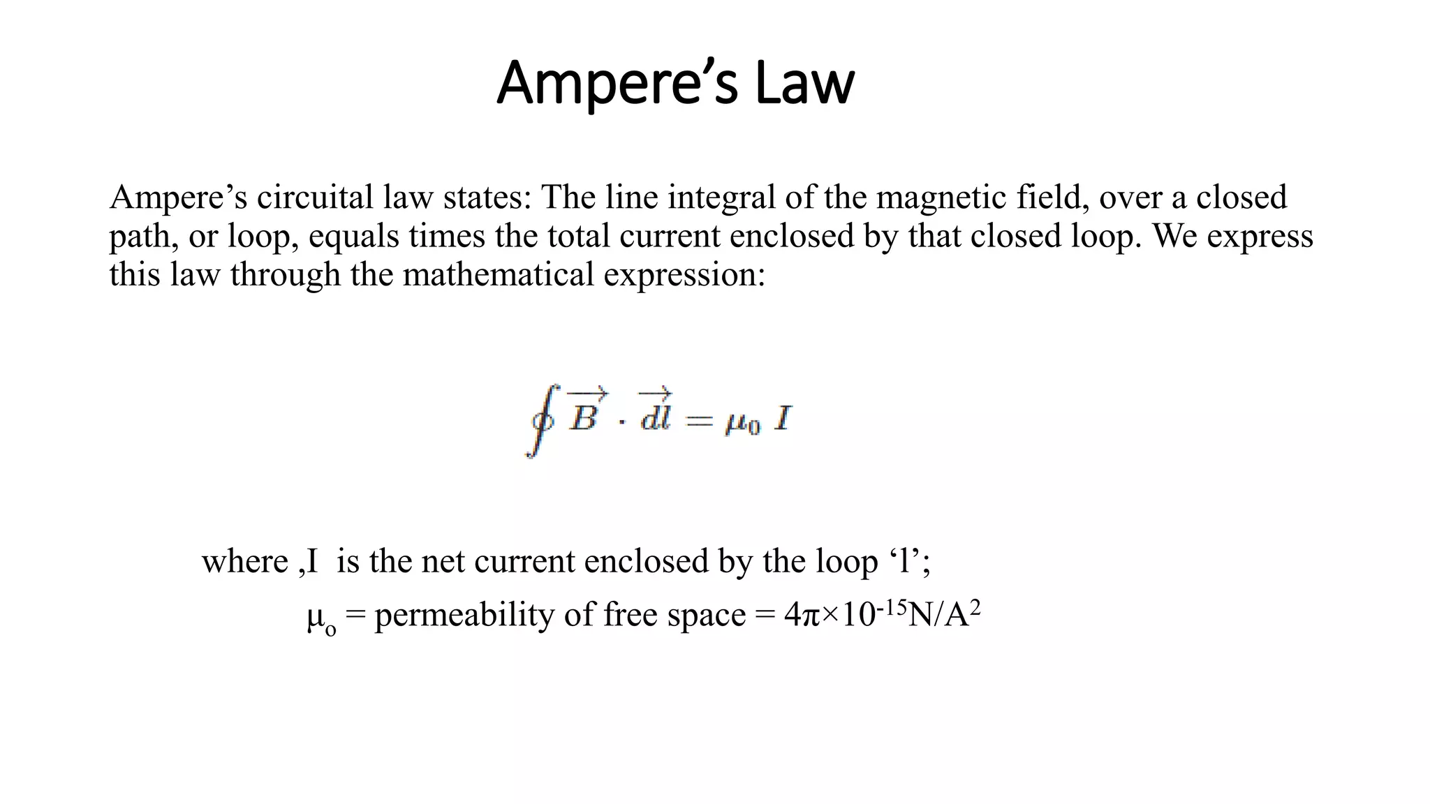 Ampere's law | PPTX