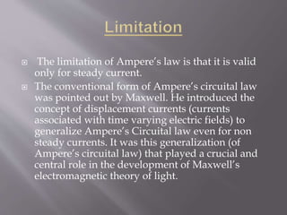 Ampere's law | PPTX