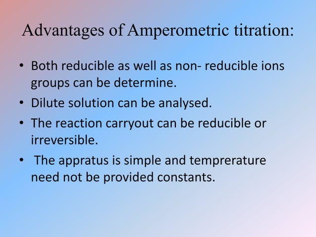 Amperometry | PPTX | Chemistry | Science