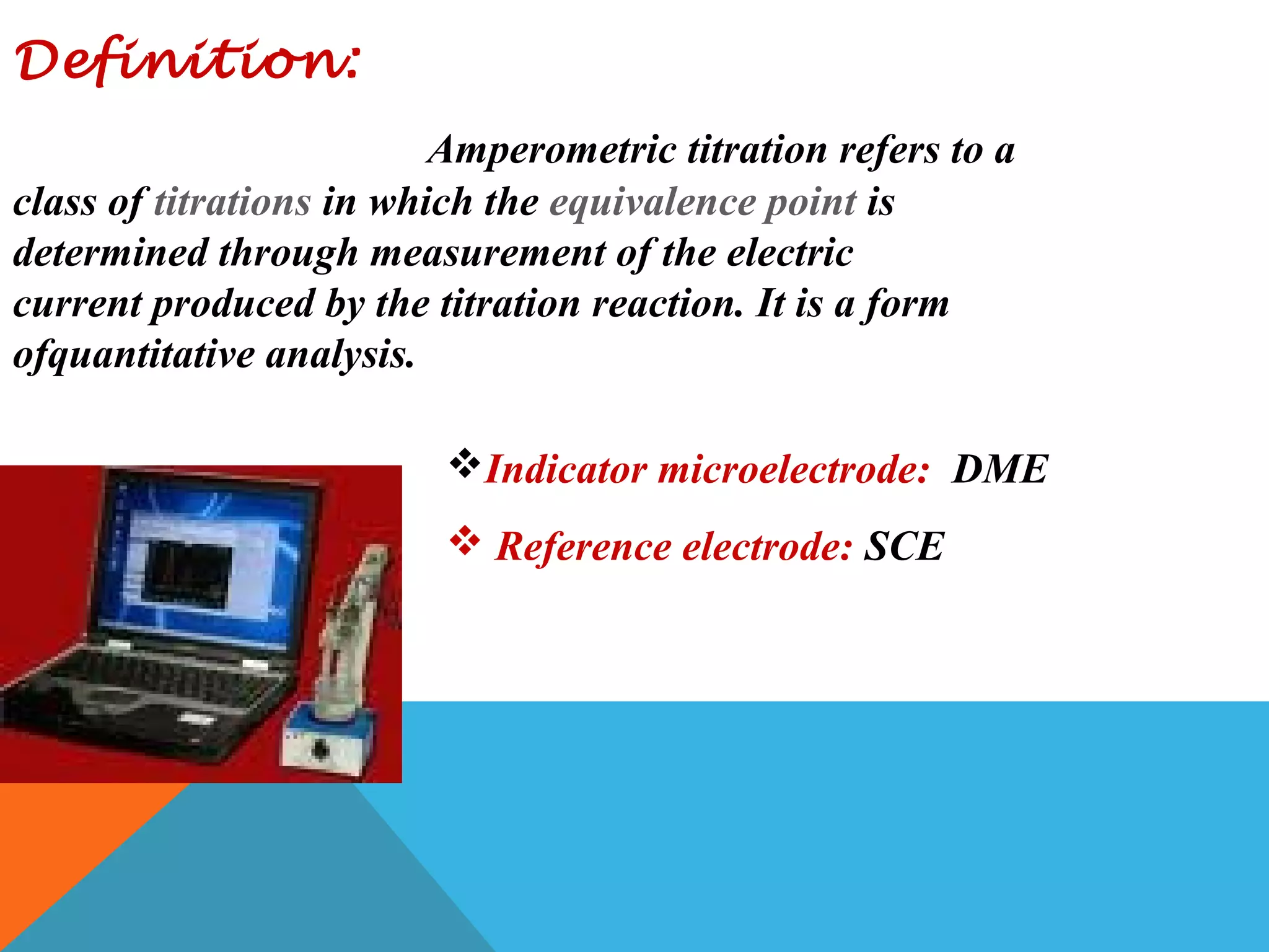 Amperometric titration | PPT