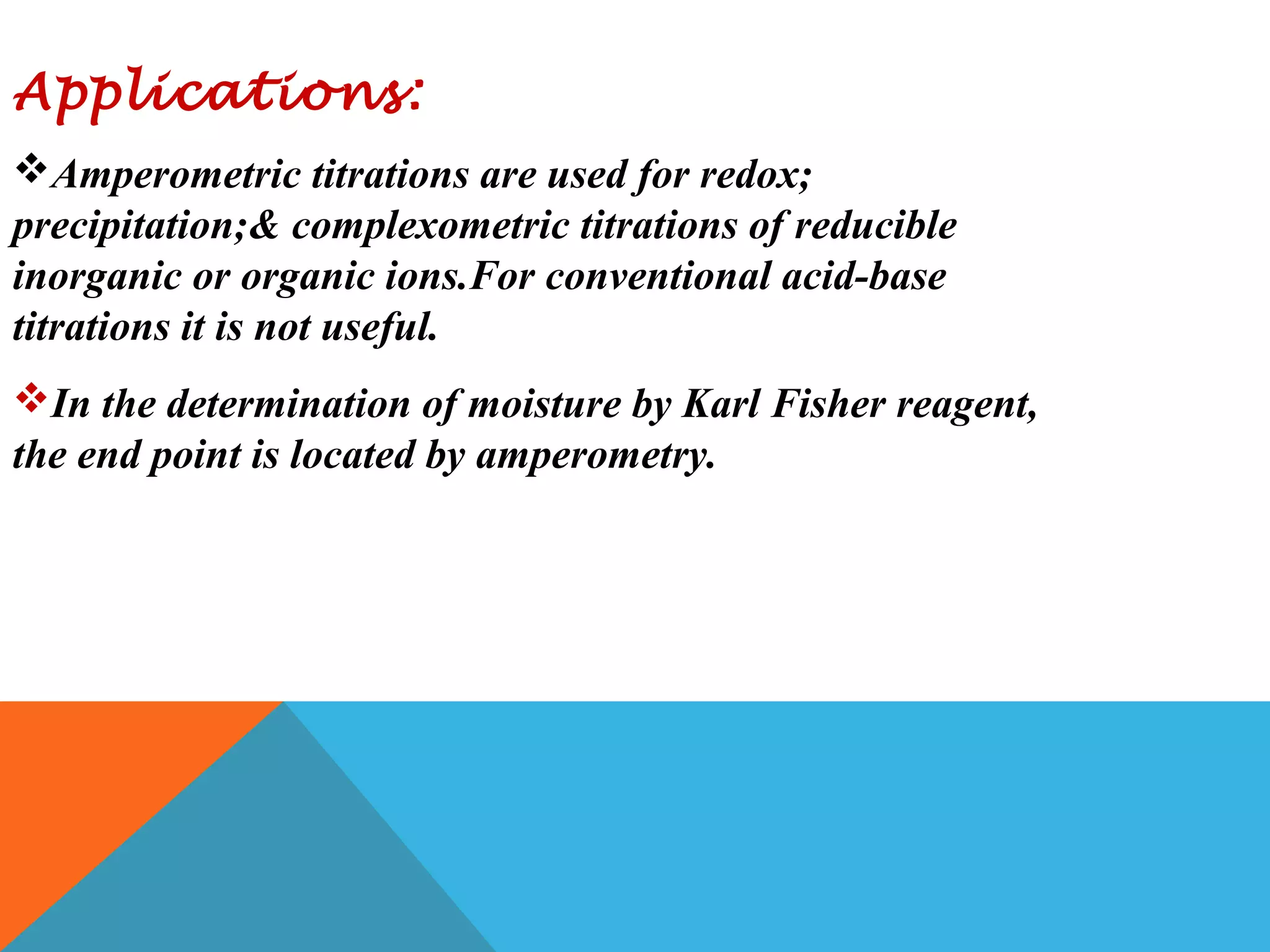 Amperometric titration | PPT