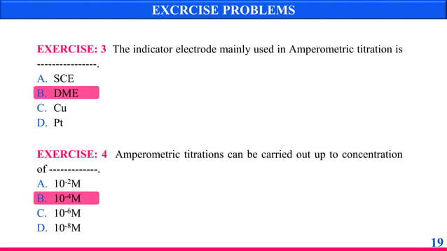 AMPEROMETRY and AMPEROMETRIC TITRATIONS | PPTX | Chemistry | Science