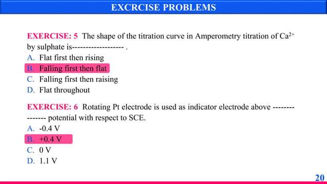 AMPEROMETRY and AMPEROMETRIC TITRATIONS | PPTX | Chemistry | Science