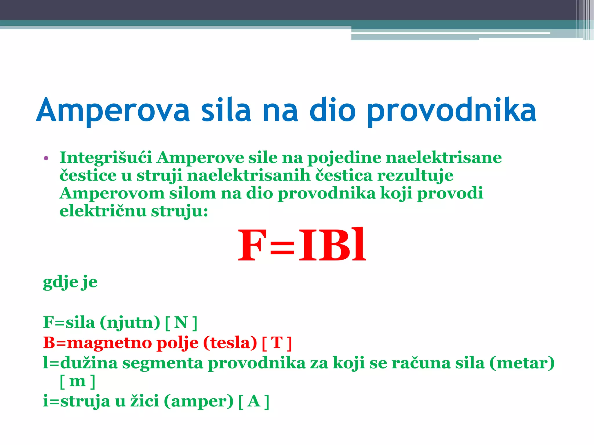 Amperova sila | PPTX