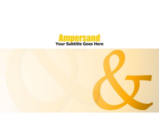 Ampersand | PPT