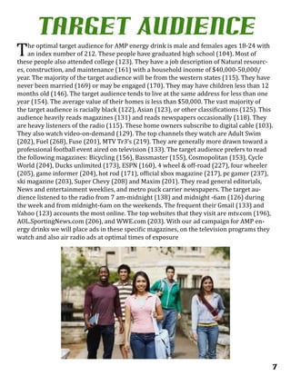 AMP Energy Media Flight Plan | PDF | Nutrition | Healthy Living