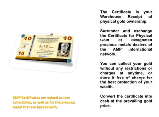 AMP Gold Ownership Certificate | PPTX