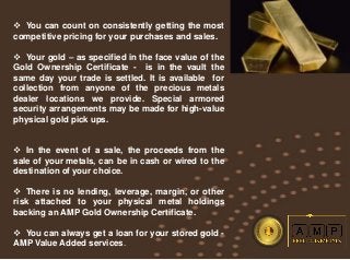 AMP Gold Ownership Certificate | PPTX
