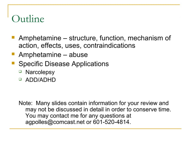 Amphetamines - Recommendations for Appropriate Use | PPT