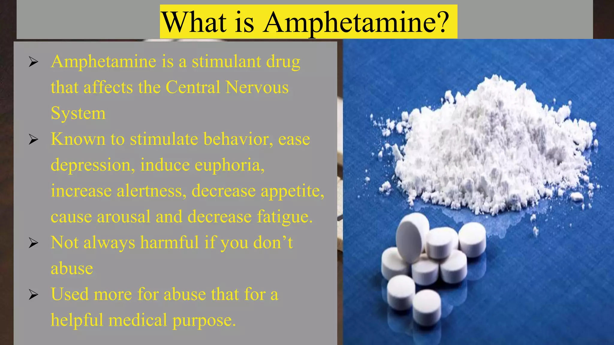 Amphetamine toxicity slideshare | PPTX