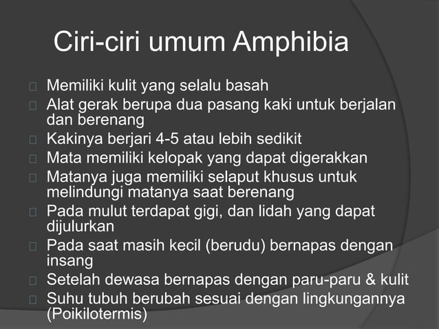 Amphibia (Binatang Amphibi) | PPTX
