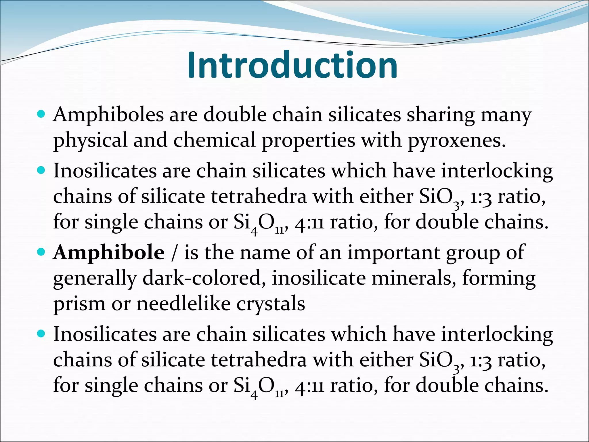 Amphibole group of minerals | PPTX