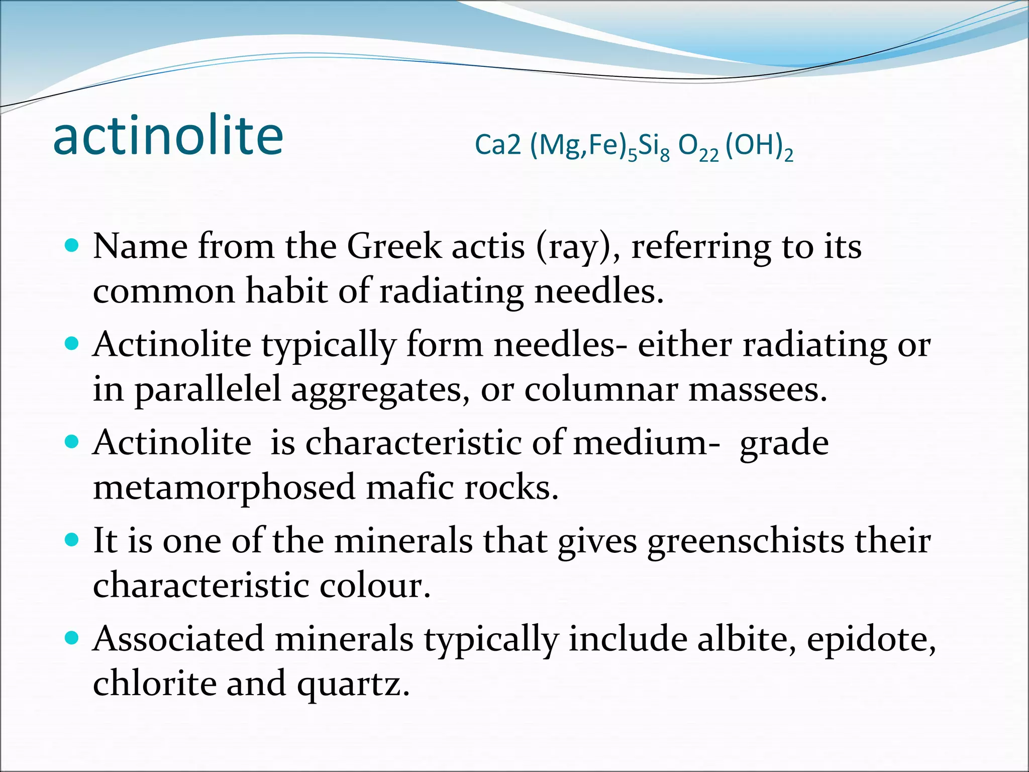 Amphibole group of minerals | PPTX