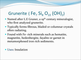 Amphibole group of minerals | PPTX