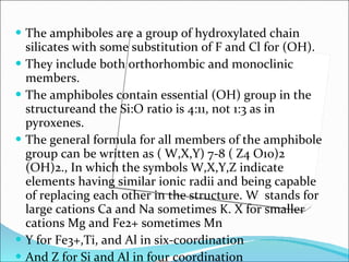 Amphiboles | PPT