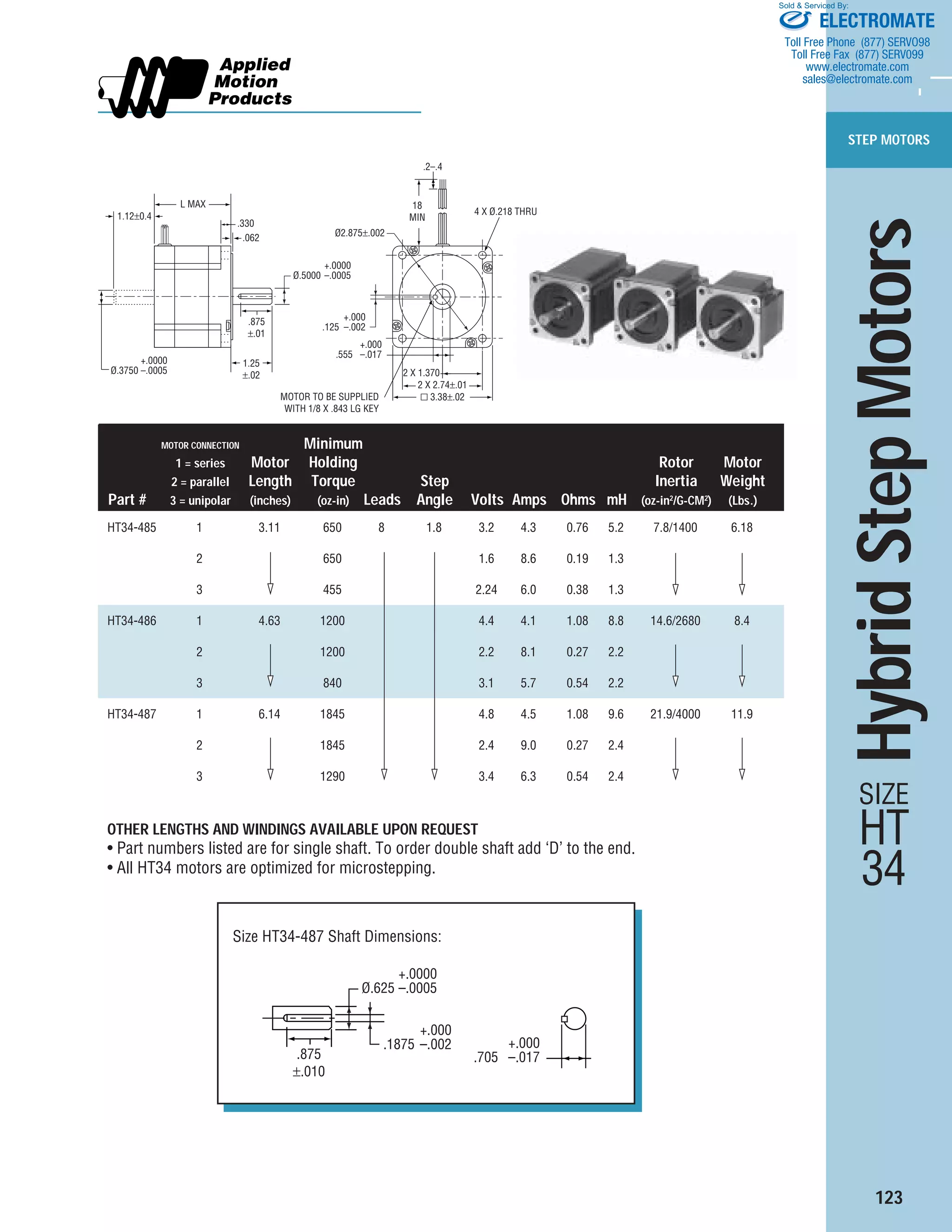Amp ht34 stepper_motor_specsheet | PDF