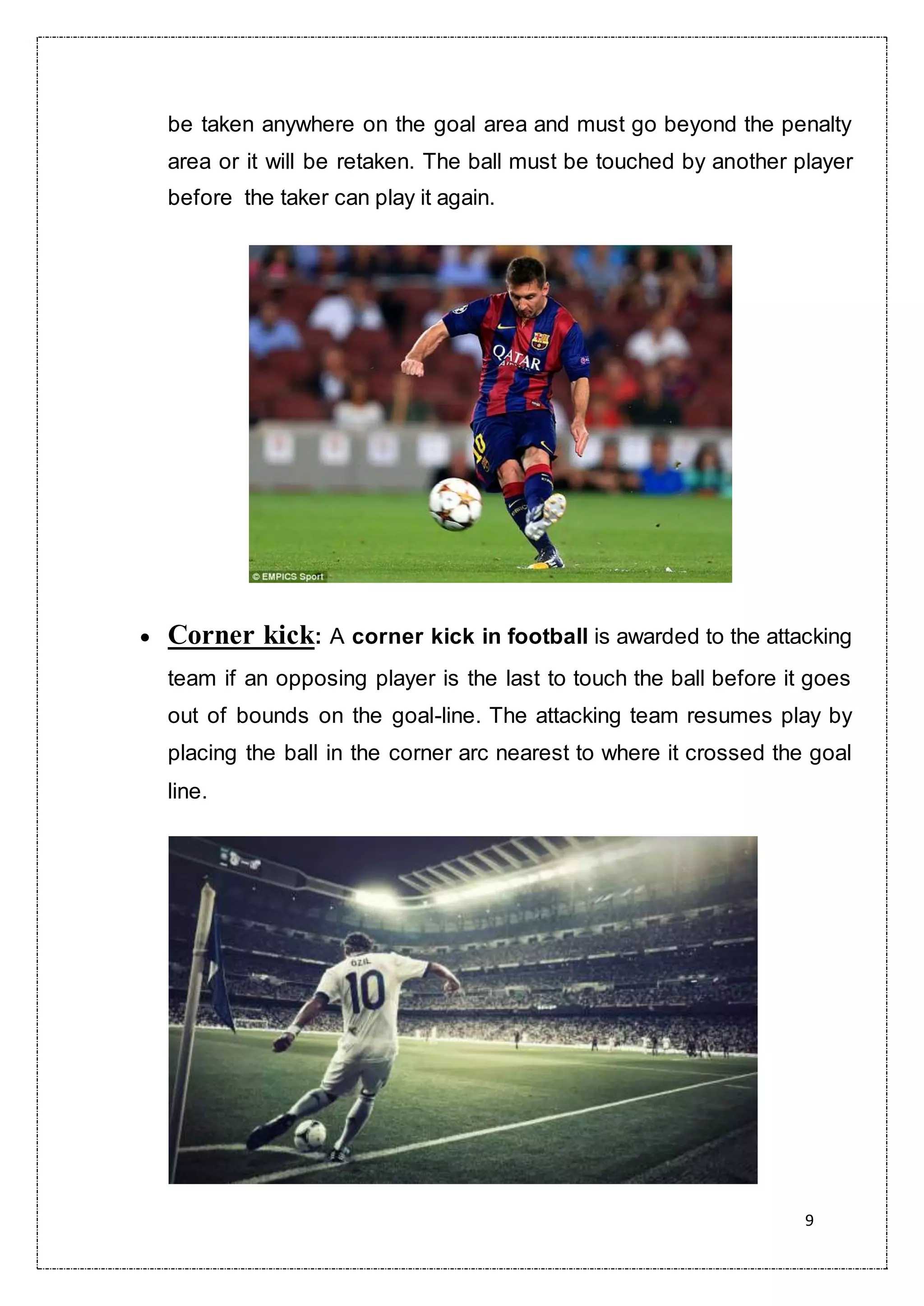 project on football for physical education | DOCX