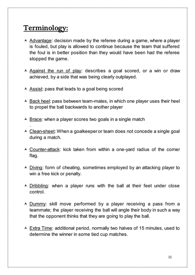 project on football for physical education | DOCX | Soccer | Sports