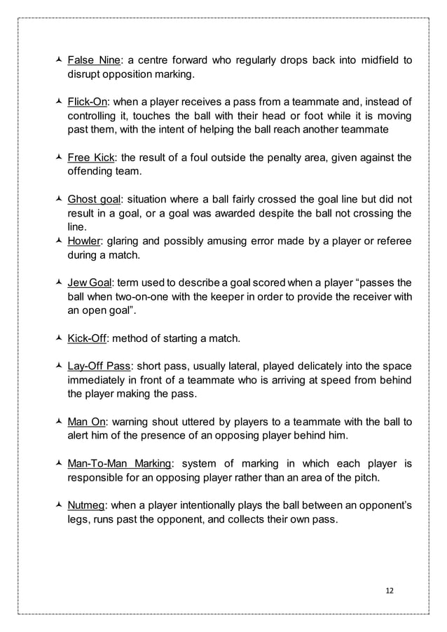 project on football for physical education | DOCX | Soccer | Sports