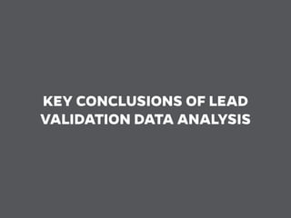 Lead Validation Study | PDF