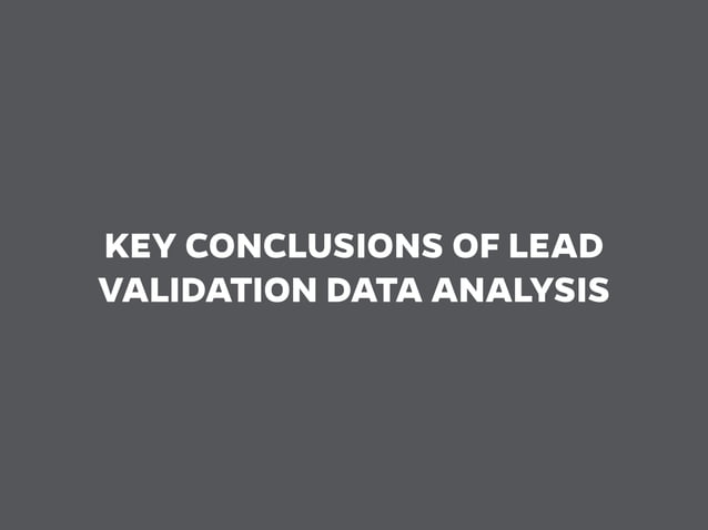Lead Validation Study | PDF
