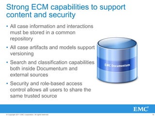 Case Management by EMC - xCP Platform | PPTX | Computer Software and Applications | Computing