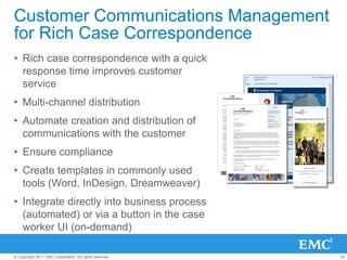 Case Management by EMC - xCP Platform | PPTX | Computer Software and Applications | Computing