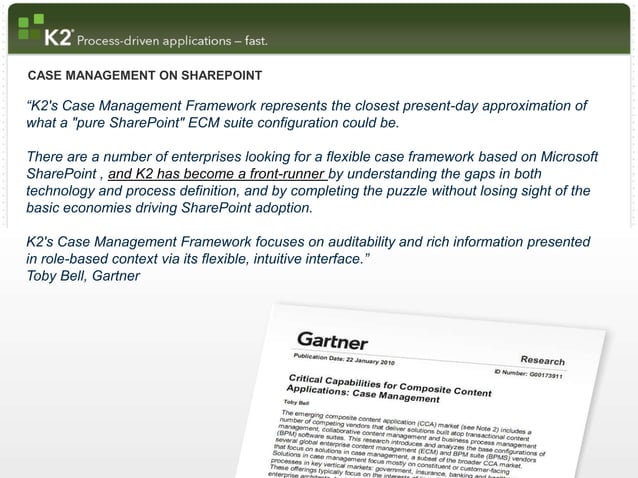 Amplexor - The K2 Case Management Framework | PPTX