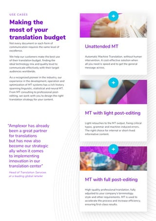 Amplexor Enterprise Machine Translation | PDF