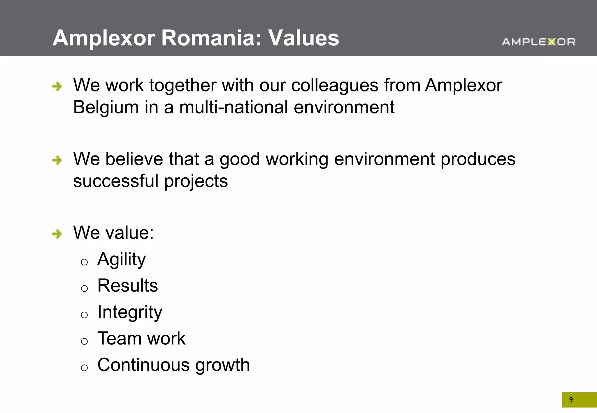 Amplexor Romania Presentation | PPTX