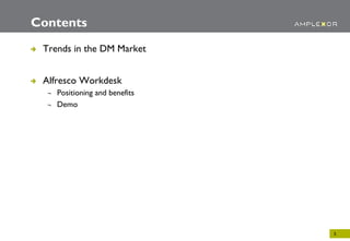Amplexor Alfresco ECM Solutions Seminar - Adaptive Case Management using Workdesk | PDF ...