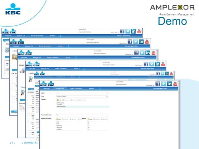 Amplexor Seminar - EMC Documentum - KBC case | PPT